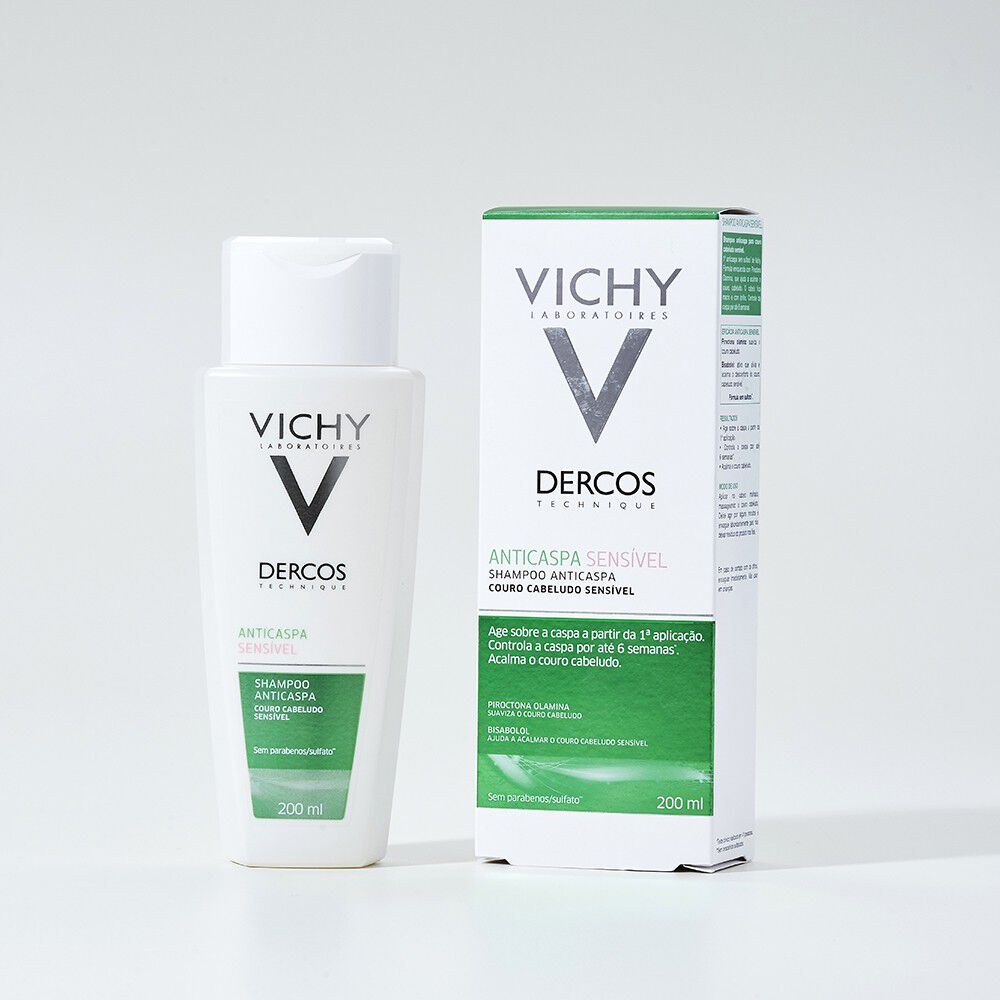 Shampoo Anticaspa Para Couro Sensível Vichy Dercos